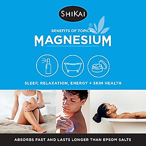 ShiKai Magnesium Body Ease Spray (3.75 fl oz) | Topical Spray to Ease Muscles & Joints | Provides Benefits of Magnesium | Refresh & Relax Muscles & Joints | Fragrance Free