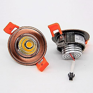 DAKWA 3W Spotlight Aluminum Metal COB Recessed Ceiling Light 3000K/4000K/6000K Selectable Daylight for Home (Size : 6500K White Light)