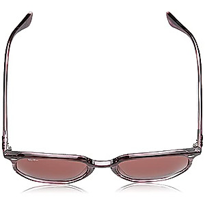 Ray-Ban RB4306 Hexagonal Sunglasses, Striped Bordeaux Havana/Dark Violet, 54 mm