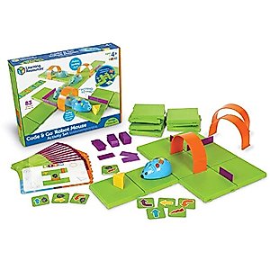Learning Resources Code & Go Robot Mouse Activity Set, 83 Pieces, Ages 4+, Screen-Free Early Coding Toy for Kids, Interactive STEM Coding Pet
