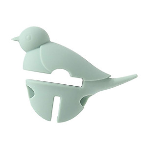 Hemoton Pot Lid Holder, Bird Shape Silicone Lid Lifters, Pot Lid Lifts, Spill-Proof Lid Lifters for Soup Pot, Lid Lifter for Pots and Pans Lid Stand Heat Resistant Holder, Kitchen Cooking Tools(Green)