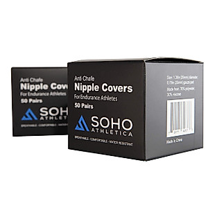 Soho Athletica 50 Pairs of Men's Nipple Covers for Running, Prevent Joggers Nip, Stops Nipple Chafing During Sport, Ease and Prevent the Pain of Runners Nipple