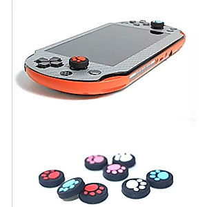 2PCS Silicone Thumb Stick Grips Caps Analog Thumbstick Joystick Cap for PS Vita PSV 2000 PSV 1000 Color Red