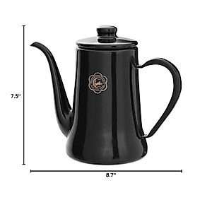 Tsukiusagijirushi Tsukiusagijirushi Slim Pot, 1.2L Black