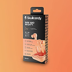 Skullcandy Dime In-Ear Wireless Earbuds, 12 Hr Battery, Microphone, Works with iPhone Android and Bluetooth Devices - Orange