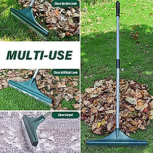 Artificial Turf Rake Carpet Rake SOYUS Grass Broom Hand Rake with Adjustable Handle Steel 32 to 52 inches for Synthetic Grass Lawn Leaf Carpet Pet Hair Remove
