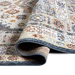 Home Dynamix Chloe Mars Area Rug, 5 ft 3 in x 7 ft 3 in, Blue/Orange