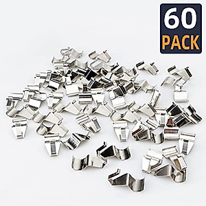 Hulzkon Vinyl Siding Hooks (60 Pack), Heavy Duty No-Hole Hangers Low Profile Design for Vinly Siding Decor, Wreaths, Tools, Lights, Outdoor Stainless Steel Vinyl Siding Clips
