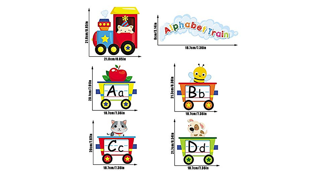 Alphabet Train Bulletin Board Set for Early Learning