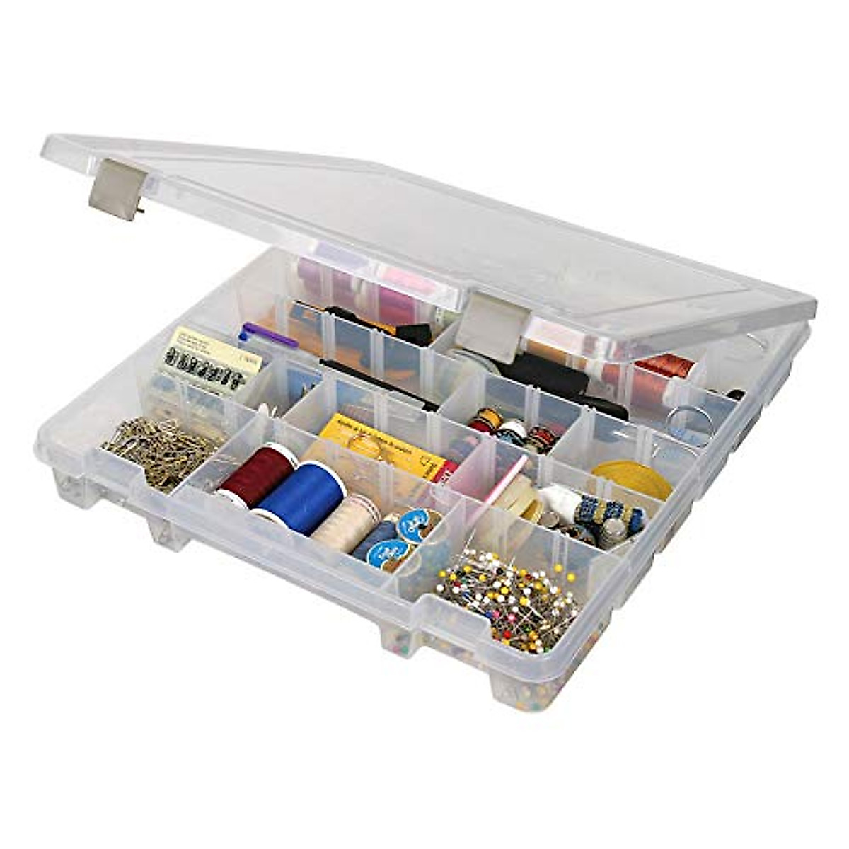 ArtBin 9101AB Super Satchel Slim with Removable Dividers, Art & Craft Organizer, [1] Plastic Storage Case, Clear