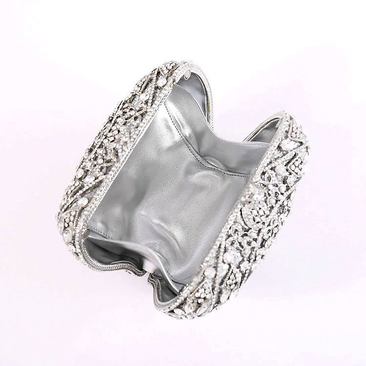 DEBIMY Crown Clutch Purse for Women Glittering Rhinestone Crystal Evening Bag Handbags Wedding Party Shoulder Bag, Gold