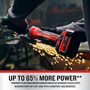 CRAFTSMAN V20 Cordless Angle Grinder, 4-1/2 inch, Bare Tool Only (CMCG451B)