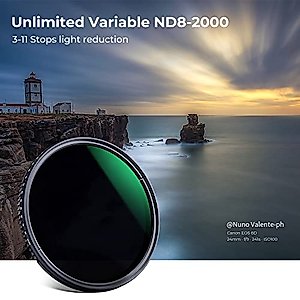 K&F Concept 67mm Variable Neutral Density Filter ND8-ND2000 (3-11stop) Waterproof Adjustable ND Lens Filter with 24 Multi-Layer Coatings for Camera Lens (D-Series)