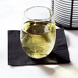 Perfect Stix Paper Cocktail Beverage Napkins, 2-Ply, Black (Pack of 100)