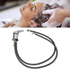 Pasamer Shampoo Chair Faucet Sprayer, Plating Salon Sink Faucet Sprayer Set with 120cm Sprayer Hose for Clubs, Beauty Salons, Barber Shops, SPAs, Shanryasx0cpm8fey