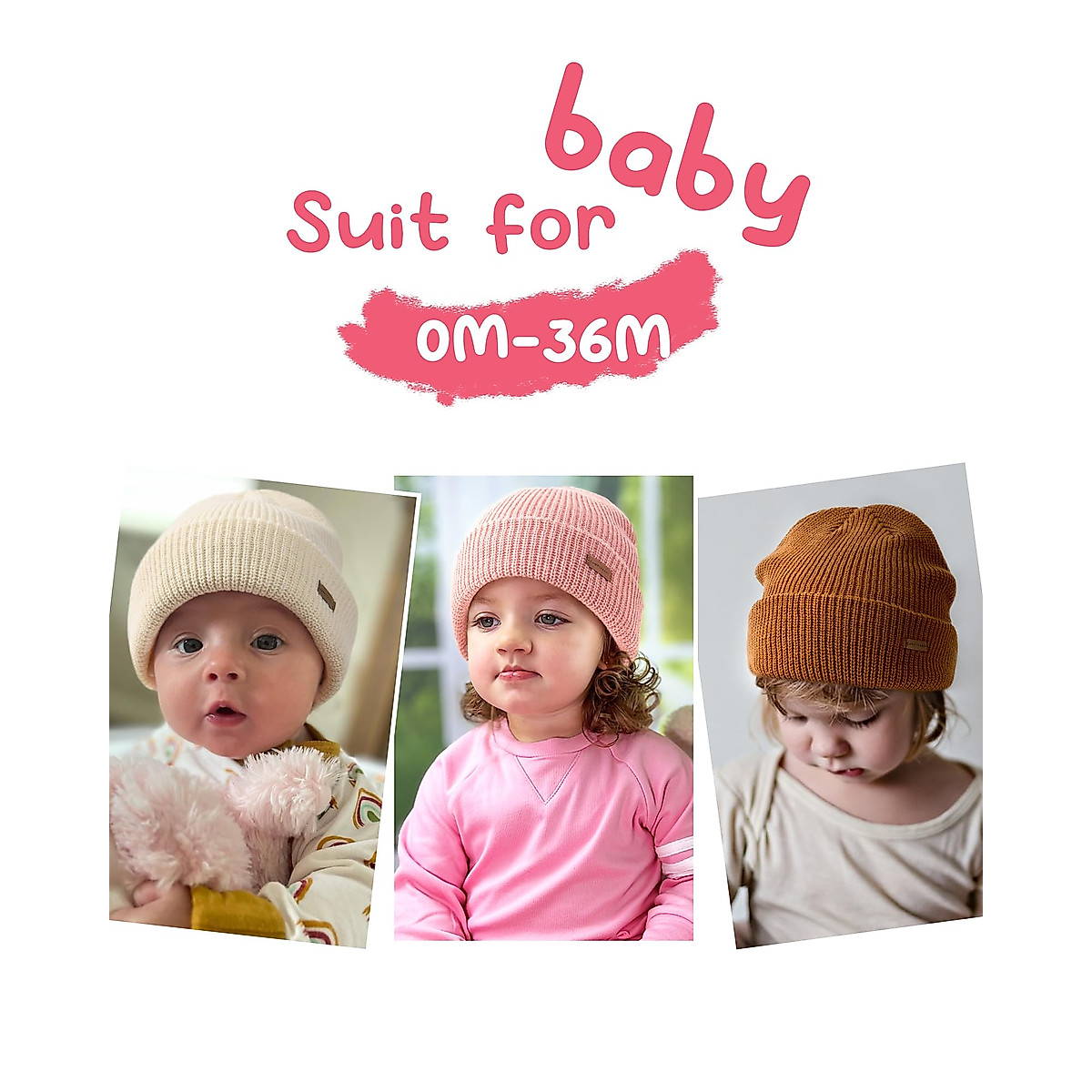 Camptrace Baby Beanie Toddler Infant Winter Hat with Double Layer Knit for Boys Girls