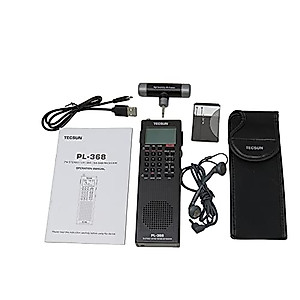 Tecsun Digital PL368 AM/FM/LW/SW Worldband Radio with Single Side Band Receiver (Black)