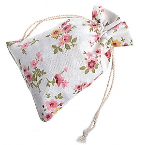 Venxic 50Pcs Floral Drawstring Gift Bags, Christmas Wedding Bridal Favor Party Shower Birthday Bags Jewelry Pouches Sacks, 5.3 x 3.9 Inch