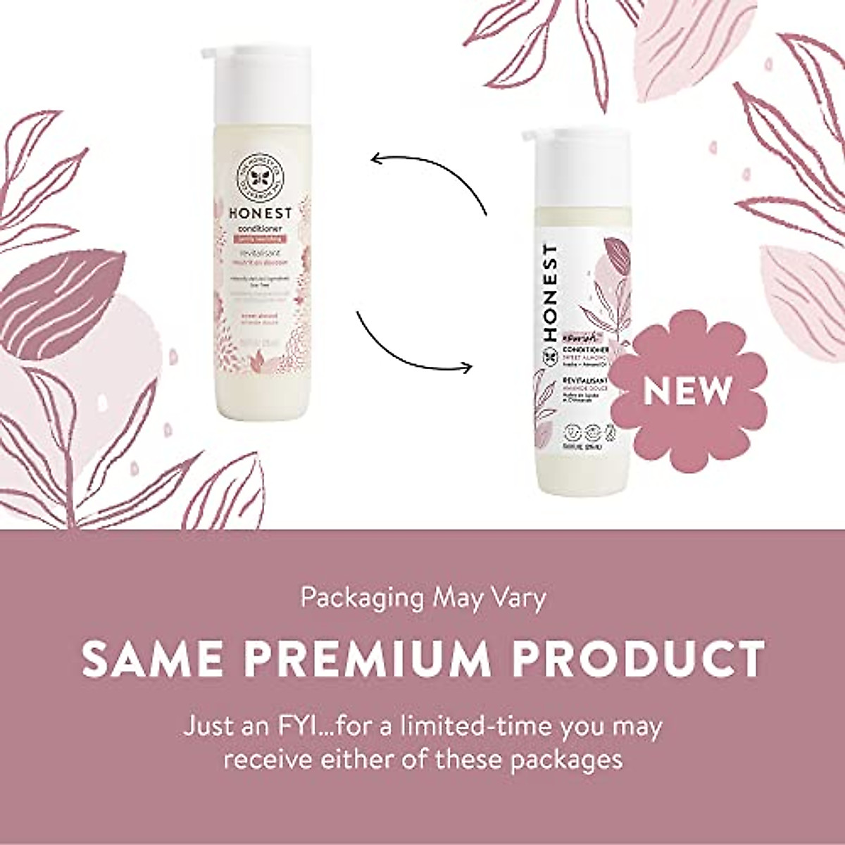 The Honest Company Silicone-Free Conditioner | Gentle for Baby | Naturally Derived, Tear-free, Hypoallergenic | Sweet Almond Nourish, 10 fl oz