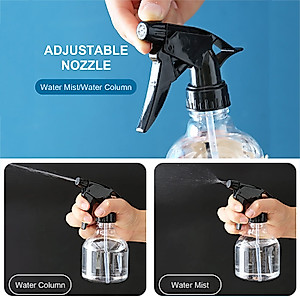 Merkaunis 20PCS 8 oz Spray Bottle Clear Plastic Spray Bottles with Adjustable Nozzle Empty Plastic Spray Bottles Bulk Water Spray Bottle Clear Empty Spray Bottles for Kitchen,Beauty, Hair and Cleaning