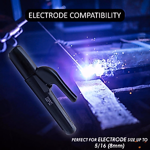 Stinger Electrode Holder, 400 Ampere, 3/0 Cable Size, Hold Up to 5/16 Inch Electrode Size, Fully Insulated Welding Stinger for Arc Stick Welding