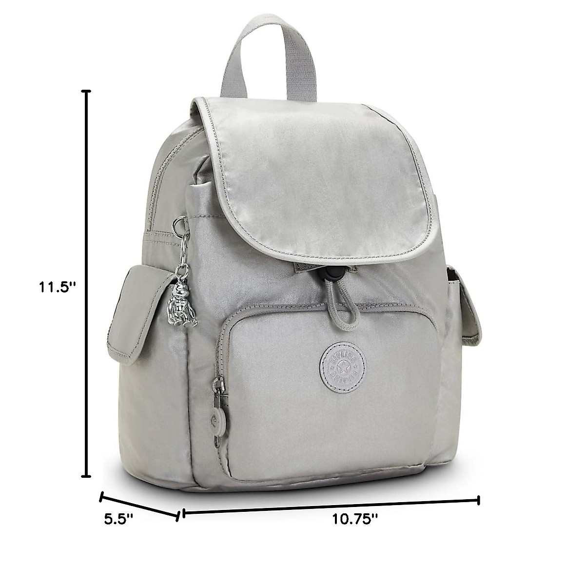 Kipling City Pack Mini Metallic Backpack Bright Metallic