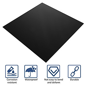 LOYORTY 2PCS 12 x 12 x 1/8(0.12”) Inch Anodized Aluminum Sheet, Black Aluminum Engraving Blanks, 3MM Thin Metal Plates for Laser Engraving, Crafting, DIY, House Decoration