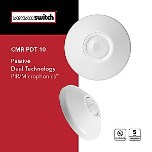 Sensor Switch CMR PDT 10 Contractor Select Range, Dual Technology Ceiling Mount Occupancy Sensor, Extended, Relay Included