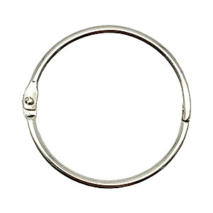 KTOJOY 2 Inch (15 Pack) Loose Leaf Binder Rings, Nickel Plated Steel Binder Rings,Keychain Key Rings, Metal Book Rings,Silver, for School, Home, or Office