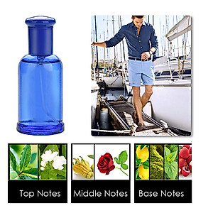 YUYTE Eau De Toilette for Men, Lightweight Scent Lasting Fragrance Perfume Eau De Toilette Spray Classic Perfume Edt Spray for Men Male, Ideal for Daily Use (BLUE-01)