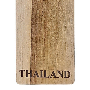 WitnyStore 7" Long Carved Wooden Bookmark Elephant Walking and Baby Lifting Trunk Handmade Unique Craft Accessory Collectibles Gift Souvenir