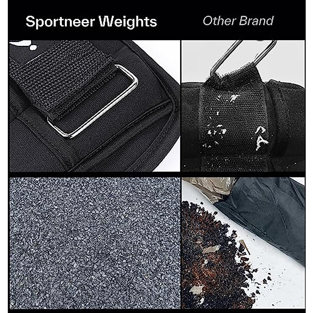 Sportneer Adjustable Ankle Weights 1 Pair 2 4 6 8 10 Lbs Leg Weight Straps for Women Men, Weighted Ankle Weights Set for Gym,Fitness, Workout,Walking, Jogging,1-5 lbs for Each Ankle, 1 Pair 2-10 lbs (Black)