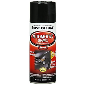 Rust-Oleum Available 252462 Automotive 12-Ounce Enamel Spray Paint, Gloss Black, 12 Ounce, 11 Fl Oz