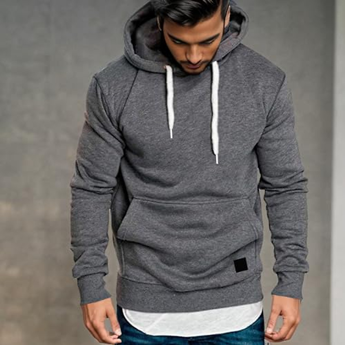 Hoodies for Men, Men's Slim Fit Hoodie Casual Lightweight Gym Athletic Sweatshirt Fashion Pullover Hooded with Pocket