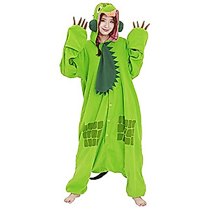 SAZAC Green Iguana Kigurumi - Onesie Jumpsuit Halloween Costume
