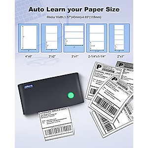 POLONO Shipping Label Printer, PL60 4x6 Label Printer for Shipping Packages, Direct Thermal Printer, Compatible with Windows, Mac, Linux, Widely Use for Shopify, Ebay, Amazon, UPS, FedEx, Etsy