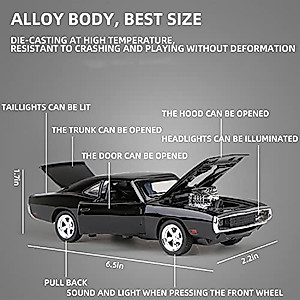 Man's Dream-JIAYEMODEL 1:32 Diecast Model car for Fast & Furious car Dom's 1970 Dodge Charger Alloy Car, Toys for Kids,Boyfriend,Young Peoples Gift