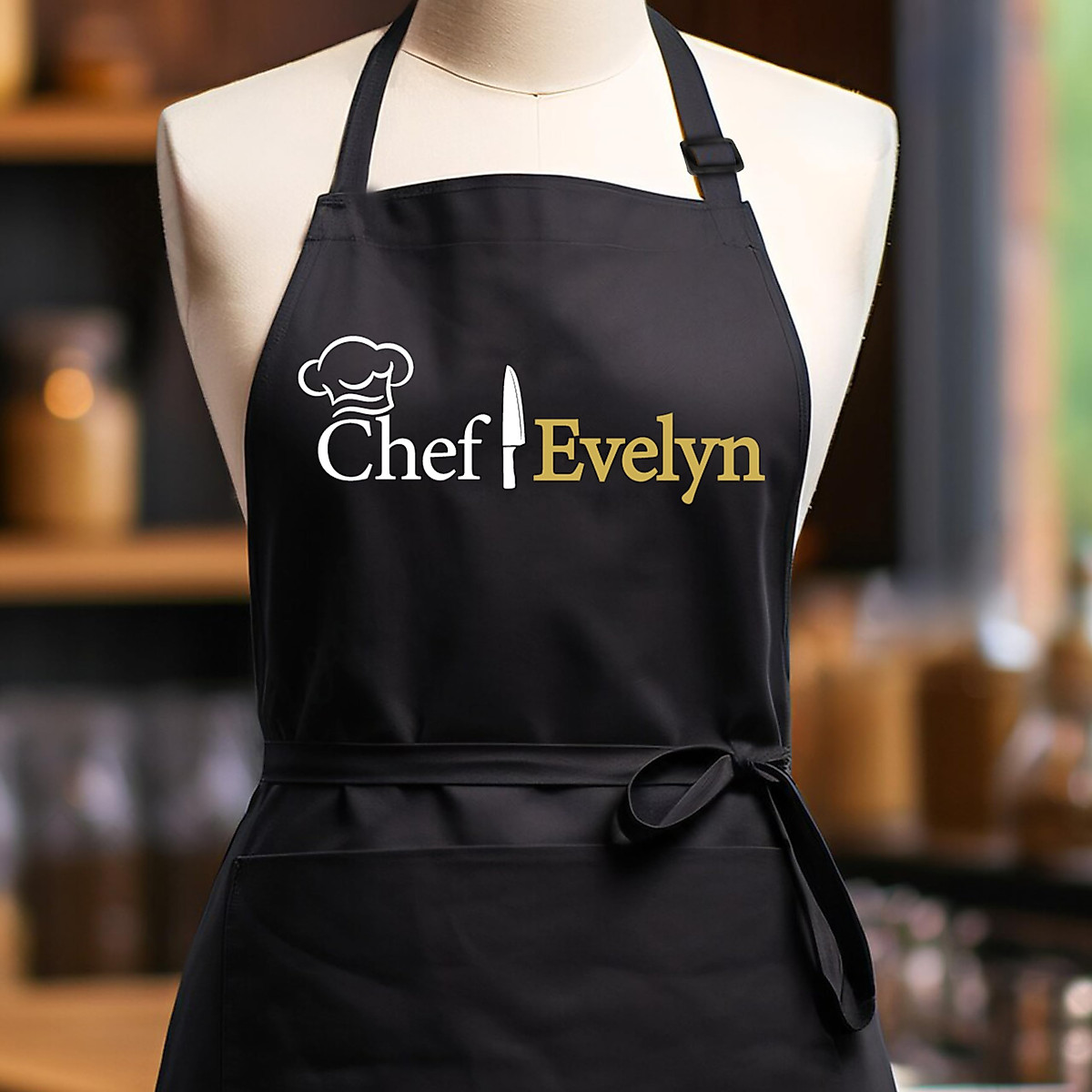 Chef Apron Men, Women, Personalized Adult Aprons for Women and Men, Personalized Baking Gifts, Professional Aprons for Chefs, Men - Women Cooking Gift for Christmas, Birthday, Fathers Day, Mothers Day