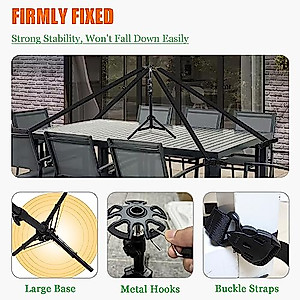 WOMACO Patio Furniture Cover Support Poles, Adjustable Metal Patio Sofa/Table Cover Poles Post, Outdoor Dining Set Cover Holder Stand, Grill Griddle Cover Support Pole (1 Pack)