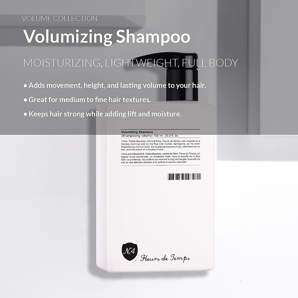 Number 4 Hair Shampoo for Women and Men, Volumizing Shampoo, 25 oz
