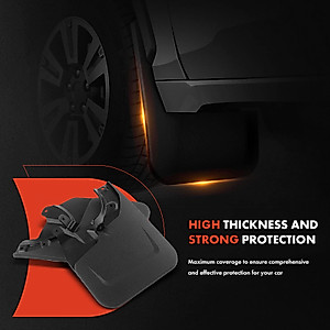 A-Premium Set of 4PCS Mud Flaps Splash Guards Mudguards Mudflaps with Hardware Kits Accessories Compatible with Toyota Tacoma 2023 Pickup, (not fit SR), with Fender Flares, Front LH RH & Rear LH RH