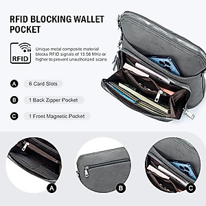 Roulens Crossbody Bag for Women,Lightweight Medium Crossbody Purse Soft Leather Women's Shoulder Handbags with Tassel