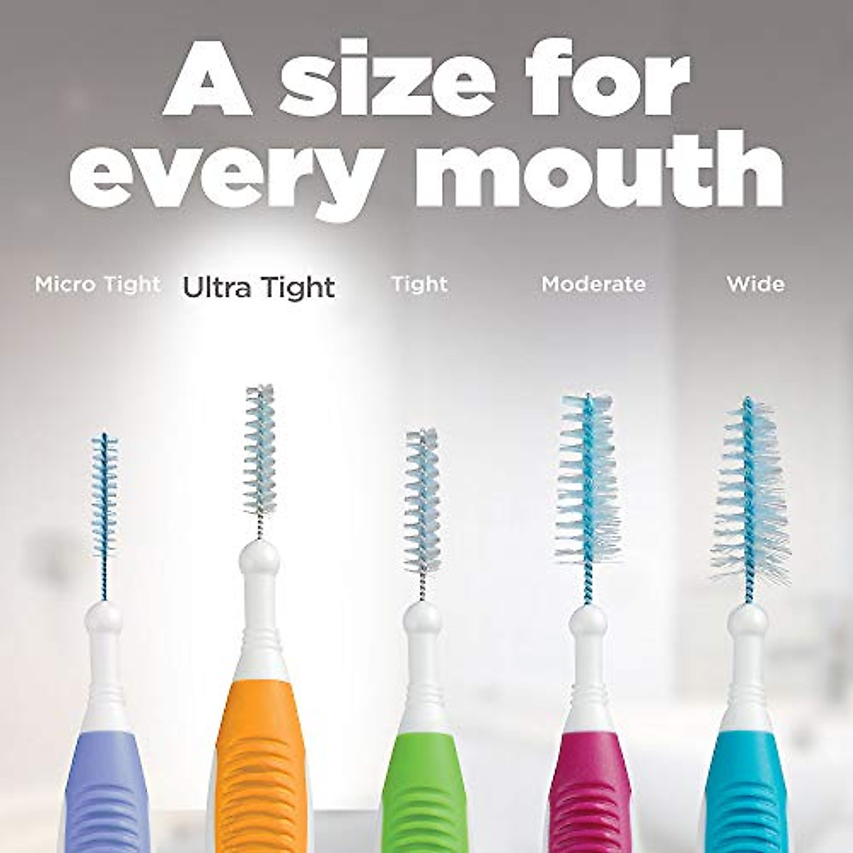 GUM Proxabrush Go-Betweens Interdental Brushes, Ultra Tight, Plaque Removal, 10 Count