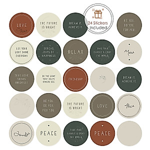 Hearth & Harbor Tin Candle Jars for Making Candles - DIY Candle Containers with Lids - Metal Candle Jars - Bulk Tins Storage for Candle - (24 Pieces) - (4 Ounces) - Artistic Floral