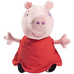 Peppa Pig Hug N' Oink Plush Stuffed Animal Toy, Large 12" - Press Peppa's Belly to Hear Her Talk, Giggle & Oink - Ages 18+ Months