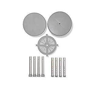 Medline Durable Aluminum Frame, Round Shower Stool, White, Supports up to 300lbs