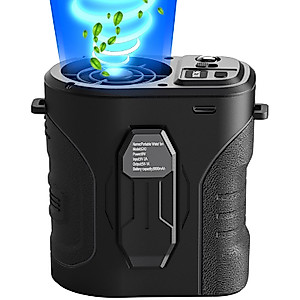 Yinken Waist Fan 10000mAh Rechargeable,Portable Fan with over 24H Working Time, 15000RPM Strong Airflow Wearable Belt Fan Personal Waist Clip Fan for Clothes Shirt Farm Work Hiking