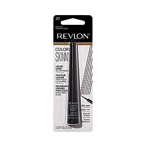 Revlon Skinny Liquid Eyeliner, ColorStay Eye Makeup, Waterproof, Smudge-proof, Longwearing with Ultra-Fine Tip, Black Out, 0.08 oz