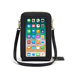 myfriday Touch Screen Crossbody Phone Purse for Women, Rfid Blocking Small Cellphone Shoulder Purse with 2 Adjustable Strap