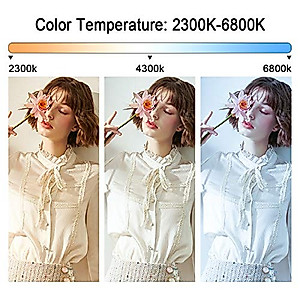 GVM Led Bi-Color Video Lights with APP Function, Variable CCT 2300K-6800K and 10%-100% Brightness with Digital Display for Video Studio Shooting, CRI97+ TLCI97 Led Light Panel +Barndoor